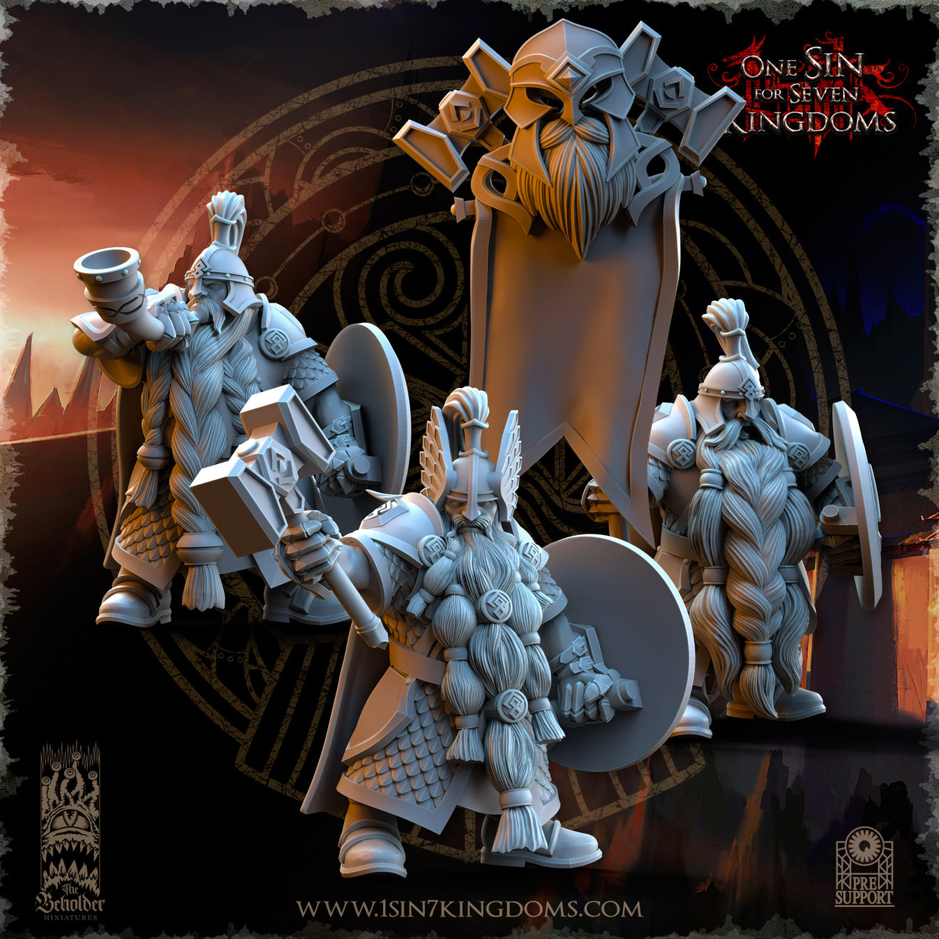 Highborn Warriors, The Beholder Miniatures – CMCstudio3d