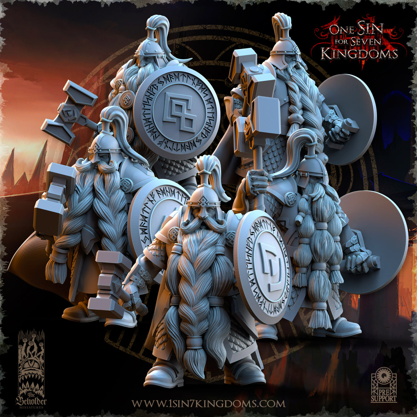Highborn Warriors, The Beholder Miniatures – CMCstudio3d